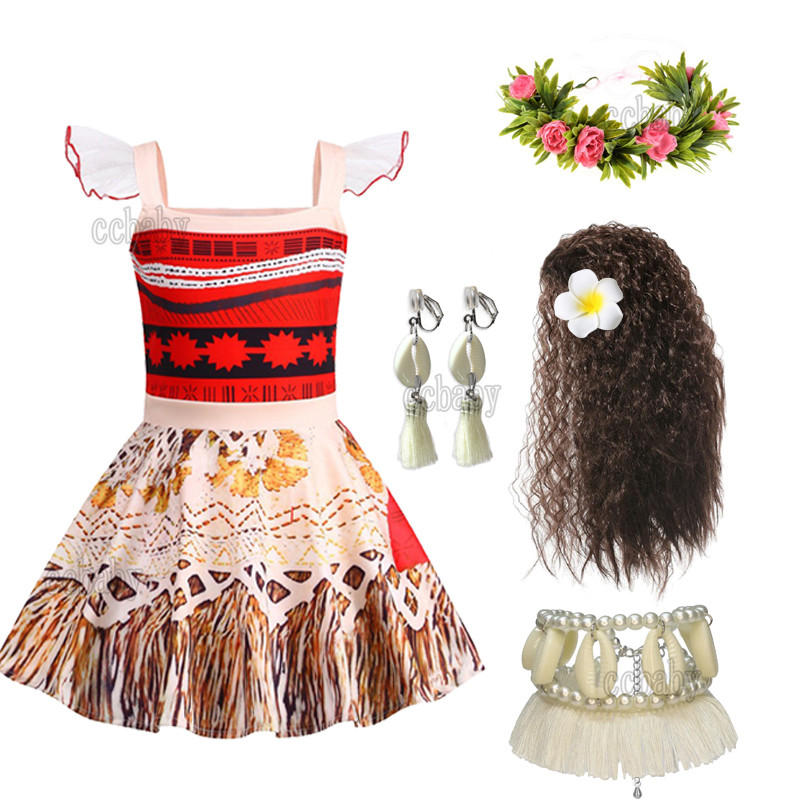 Disney Moana Dress Costume for Kids Girls Bohemian Style Moana Princess ...