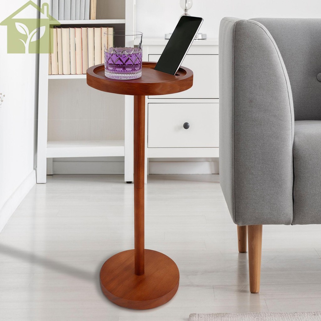 Pedestal Side Table Enduring Pedestal Table Weighted Base Drink Table ...