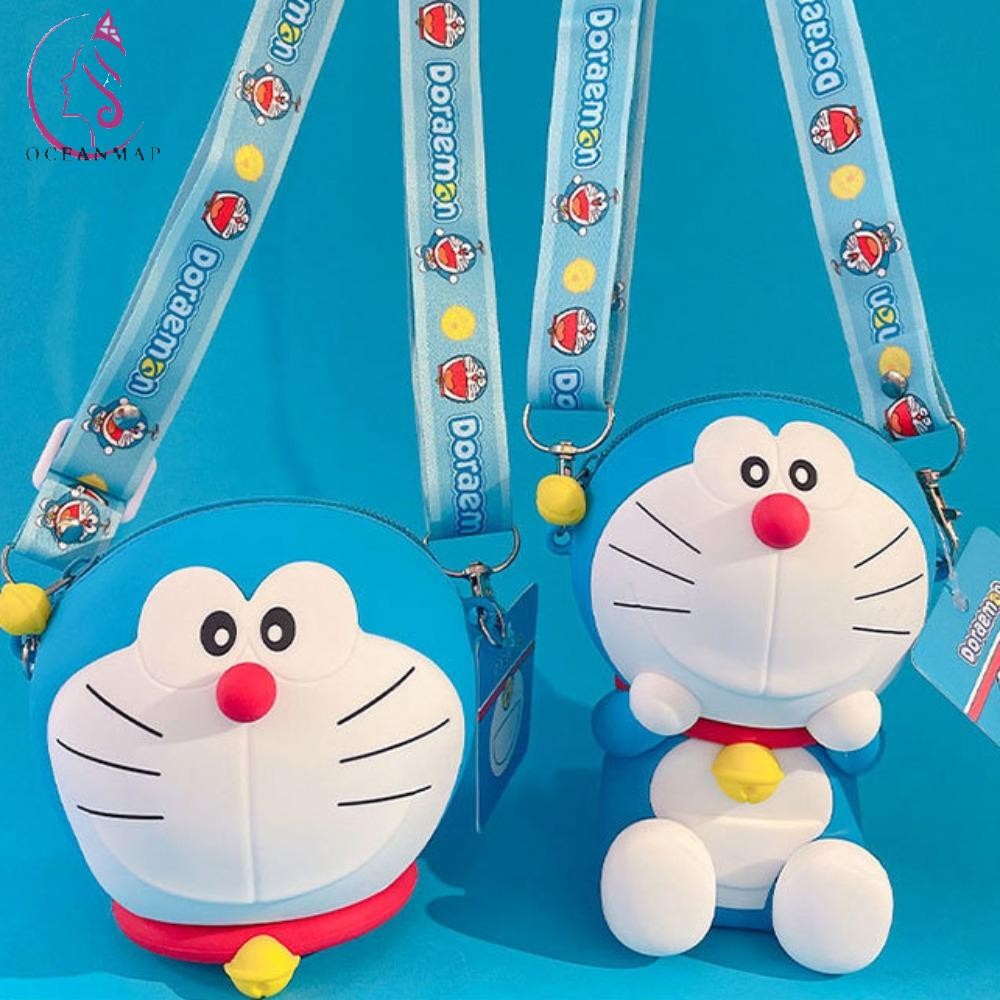 OCEANMAP Doraemon Silicone Bag, Kawaii Creative Doraemon Crossbody Bag ...