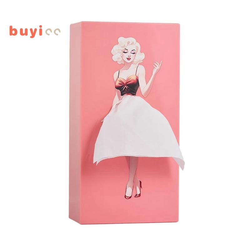 Cartoon Girl Tissue Box, Flying Skirt Tissue Box Desktop Decoration ...