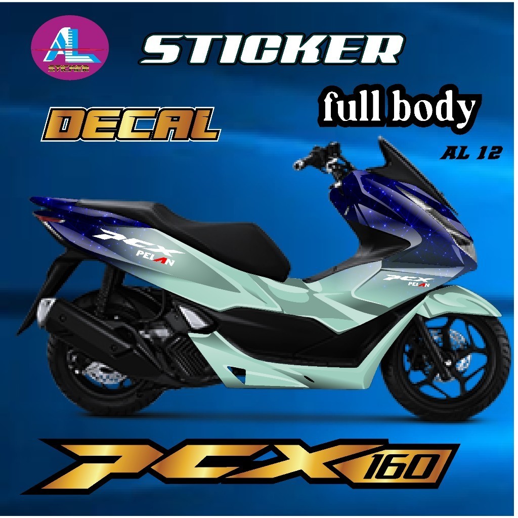 HITAM PUTIH MERAH Decal STICKER PCX 160 FULL BODY PCX LATEST GRADATION ...