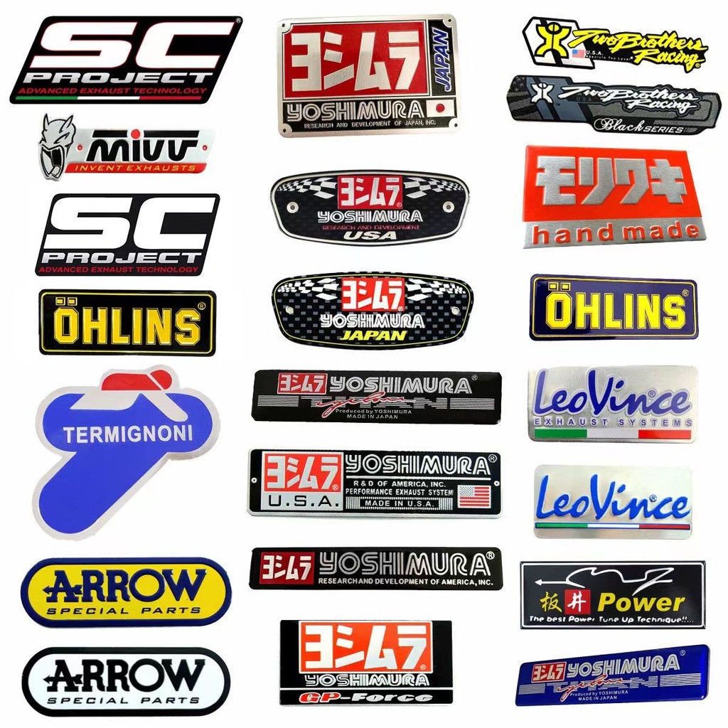 Metal Aluminum Label Decals High-Quality Exhaust Pipe Stickers ...