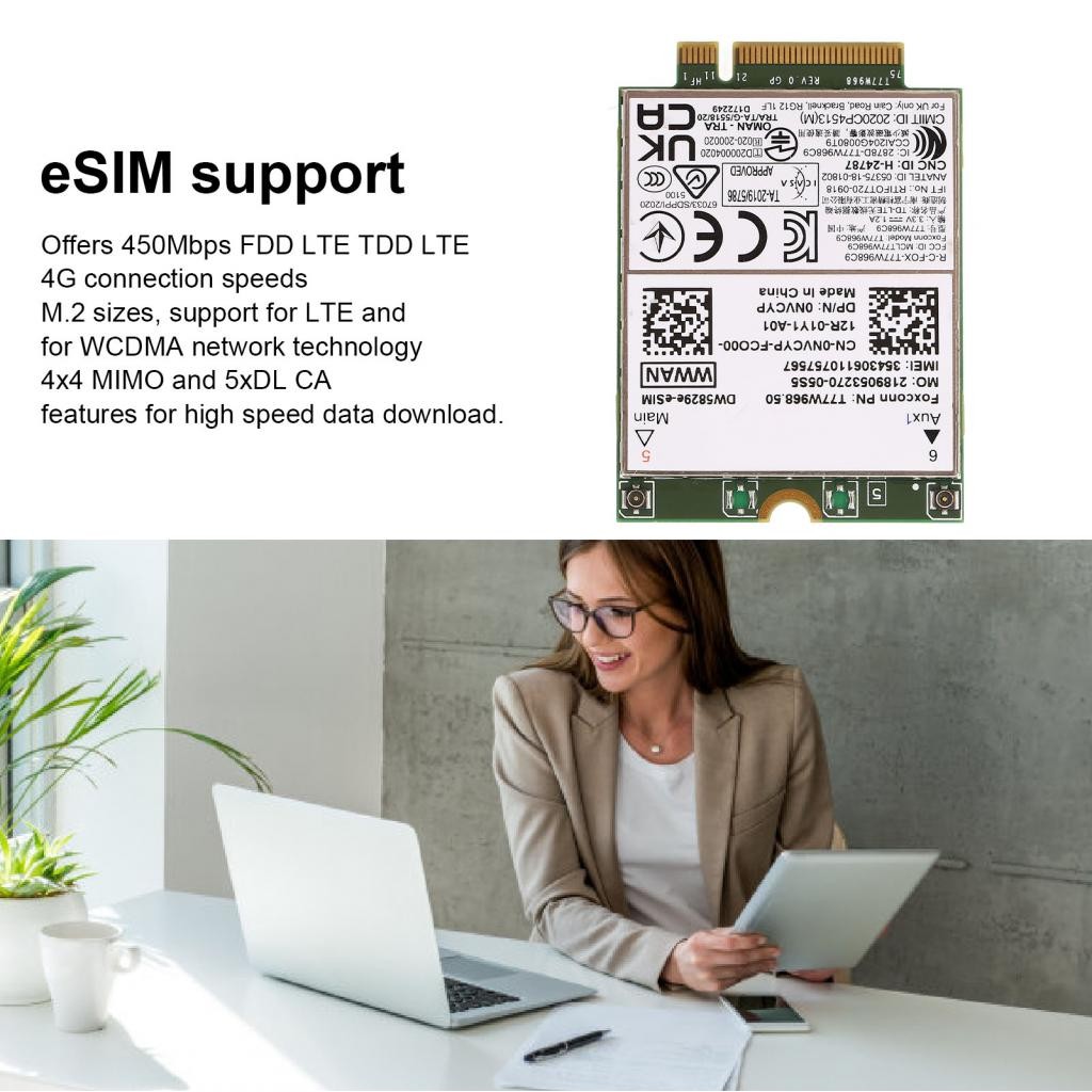 Superparis WWAN Card Module 3G 4G 5G 450Mbps Quick Data Transmission Accurate Positioning for ...