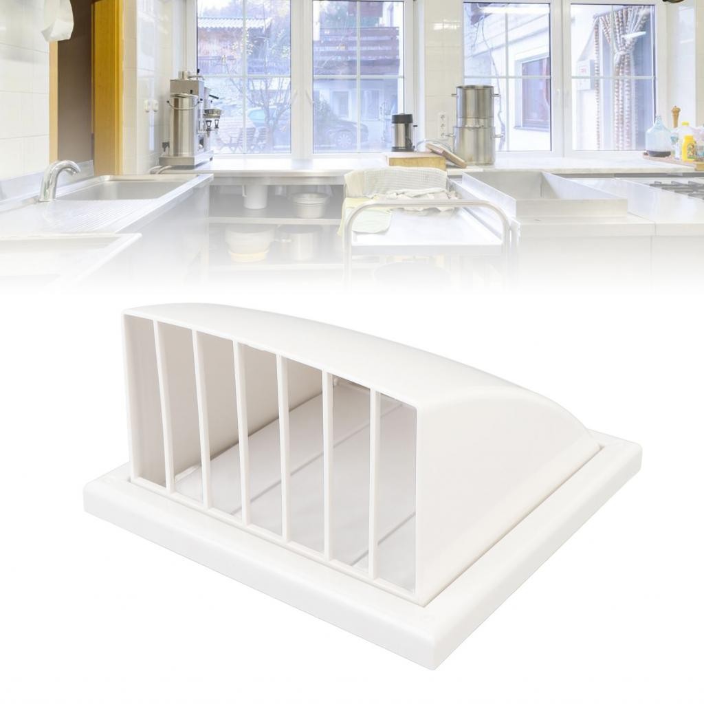 Lhome Exterior Wall Vent Cover Exhaust Fan 100mm Inclined Wind Rain ...