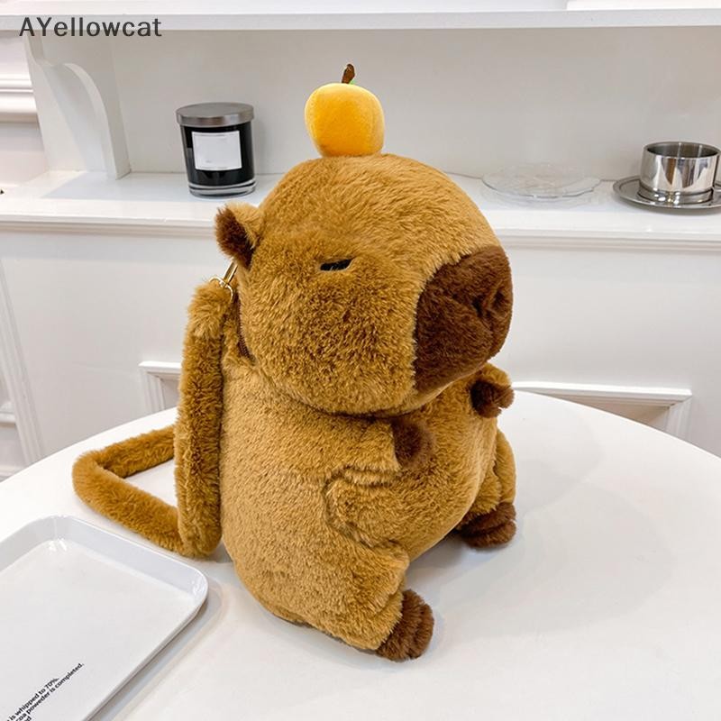 AY New Plush Backpack Capybara Single Shoulder Crossbody Bag Handbag ...