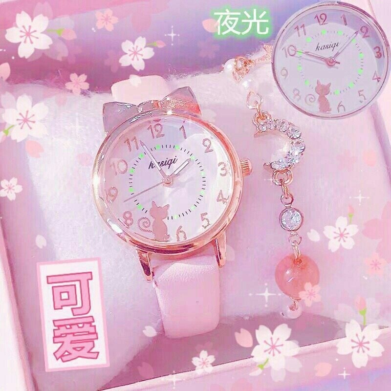 Children Watch Cartoon Quartz Watch Girl Elementary School Students ...