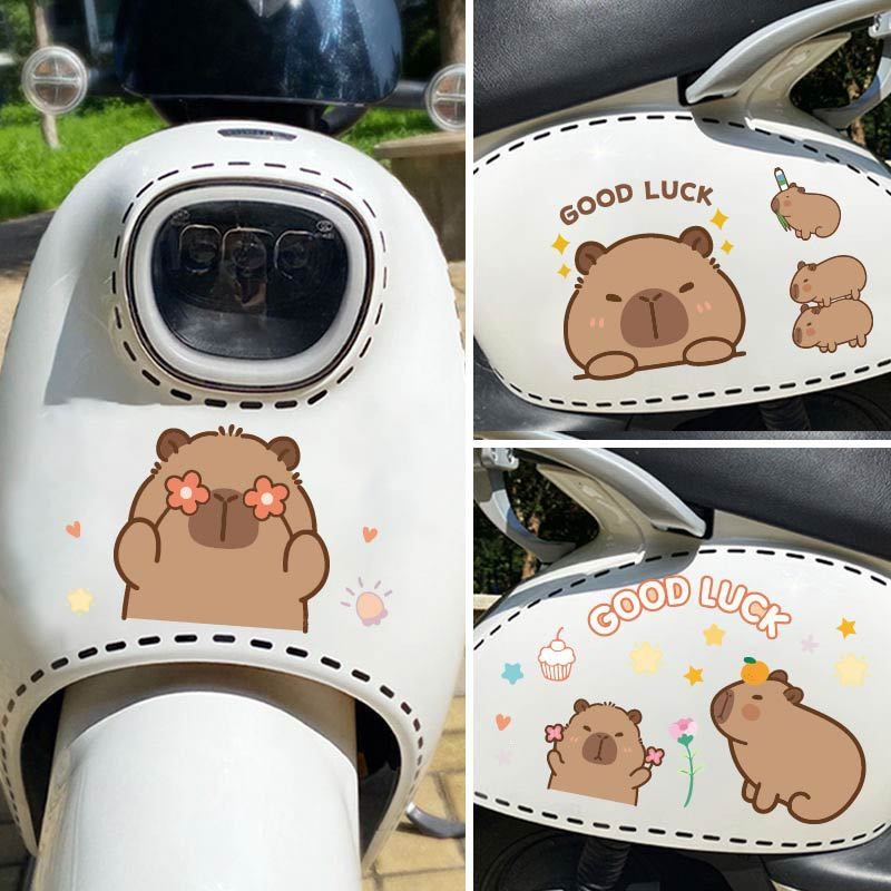 Motorcycle decoration sticker copybary cute cartoon car sticker ...