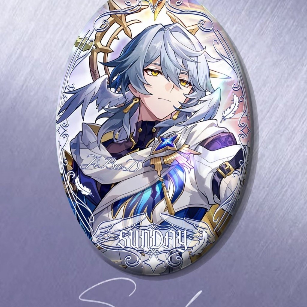 Honkai: Star Rail Doujin Homemade Sunday Oval Badge Backpack Pendant ...