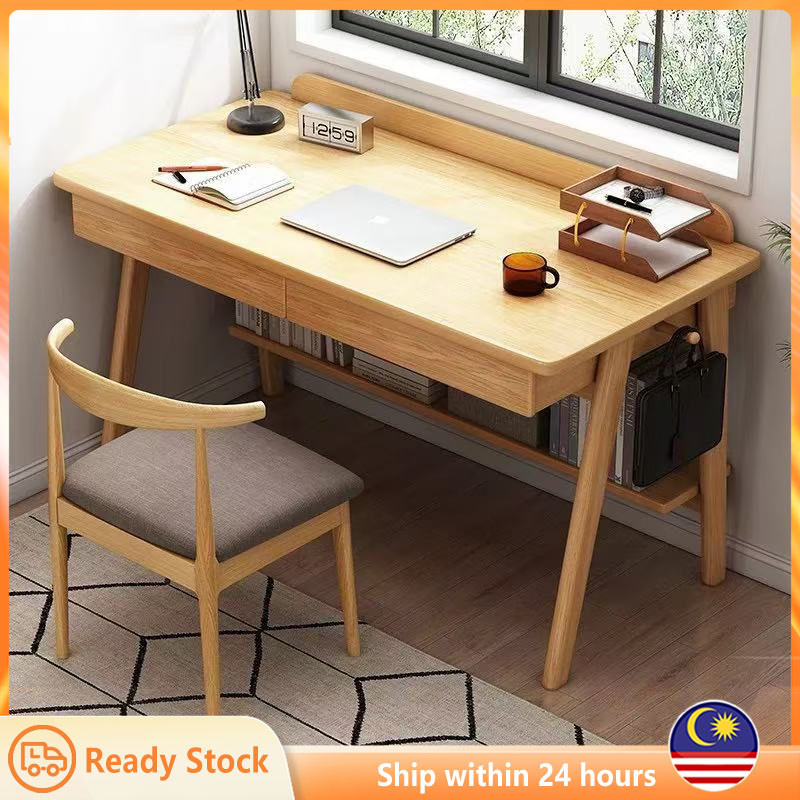 Desk Student Desk Adult Solid Wood Leg Wall Small Narrow Table ...