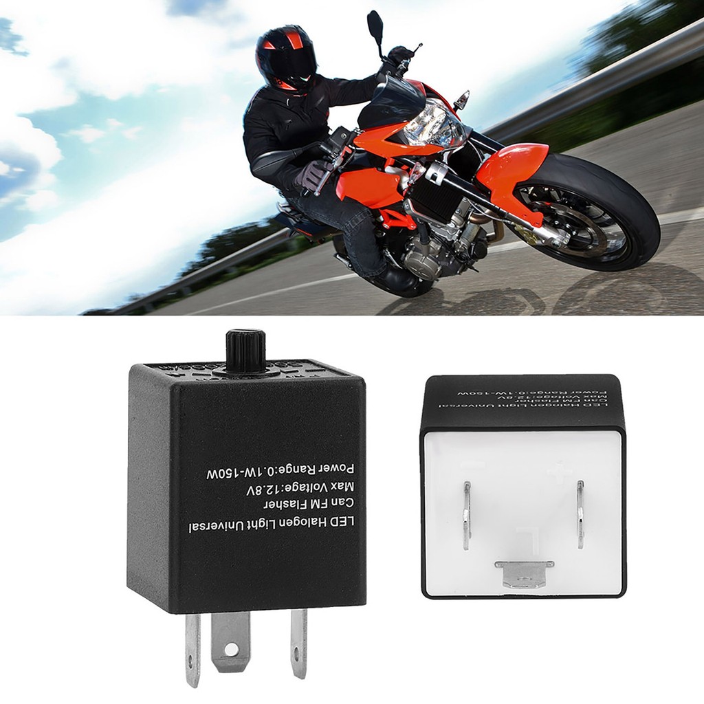 [Auto parts] 12V 3‑PIN Adjustable LED Flasher Relay Turn Signal Light ...