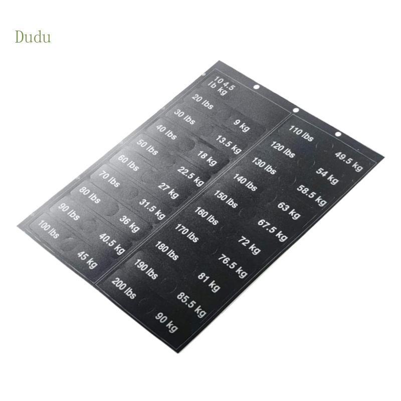 Dudu Gym Equipment Weight Sticker Weight Stack Labels 4 5-90kg Weight ...