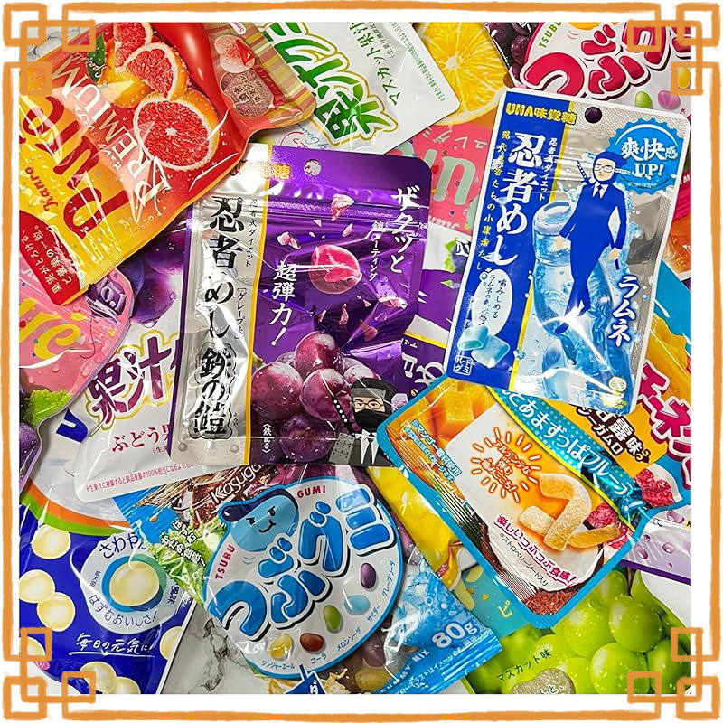 Popular gummy assortment, 10 types, random set, 10 bags included, gummy ...