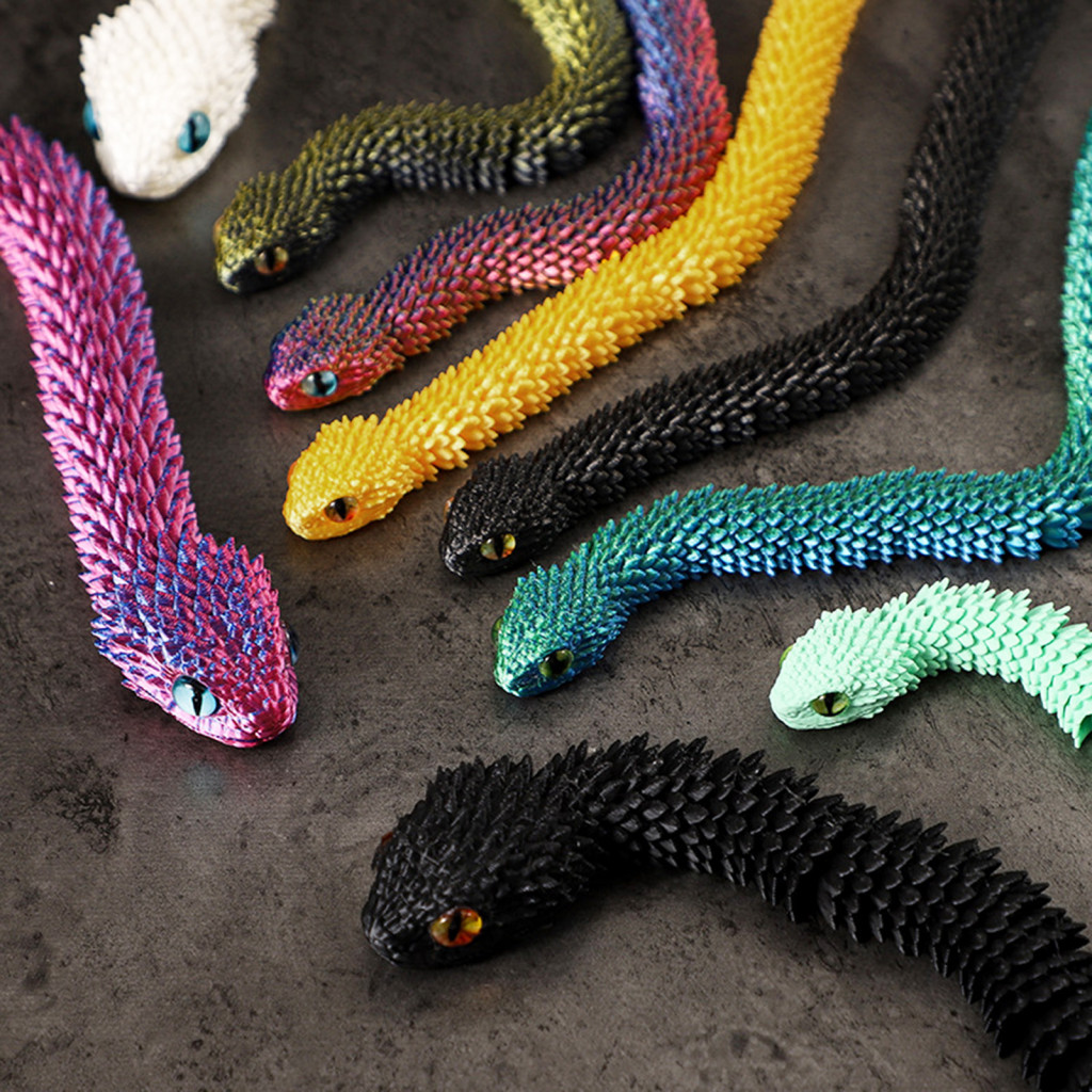Charming Snake Collectible 3d Printed Snake Toy Flexible Jointed Snake ...