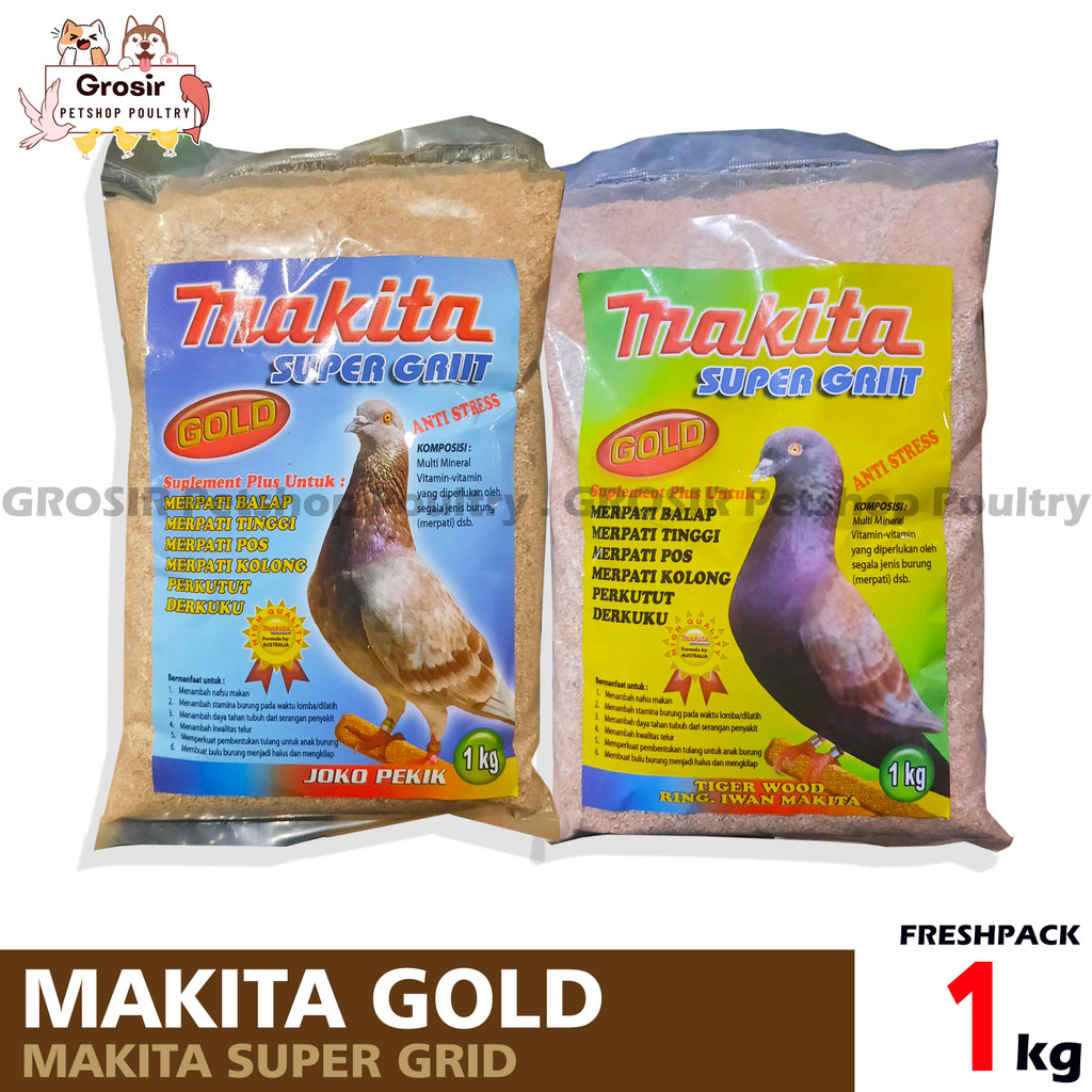 Makita Super Grit GOLD 1 Kg Pigeon Food Feed Turtledove Derkuku Salty ...