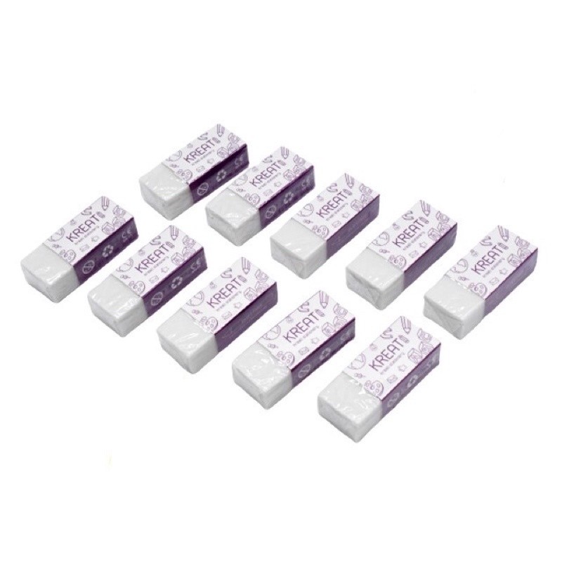 KREATI 10pcs White Eraser E0005 | Shopee Malaysia