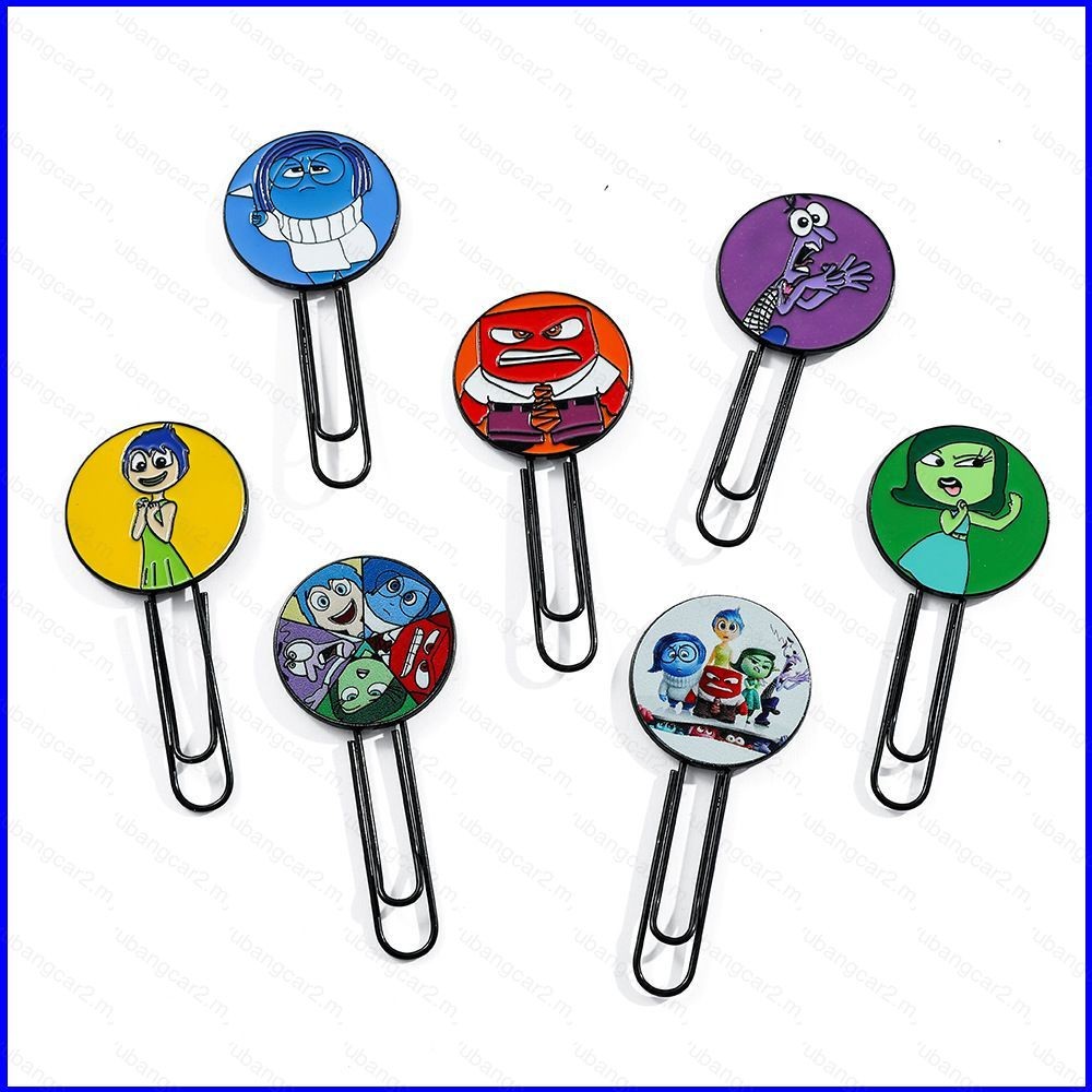 YU2 Cartoon Inside Out 2 Paperclip Bookmark Book Page Clip Decorations ...