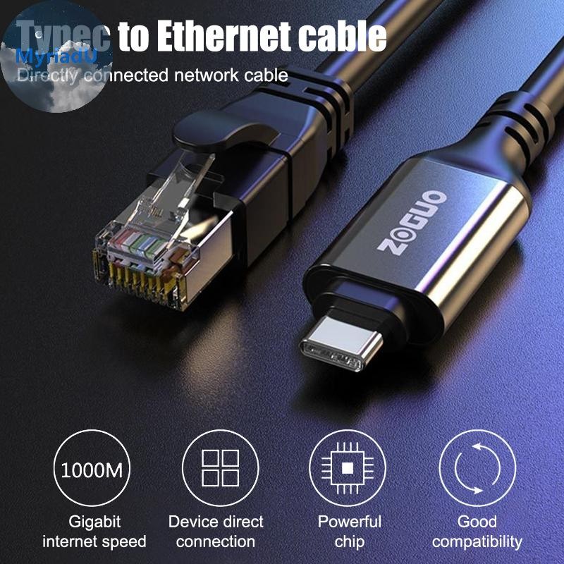 MyriadU USB Type C To RJ45 Console Cable 1000m Phone Wired Network ...