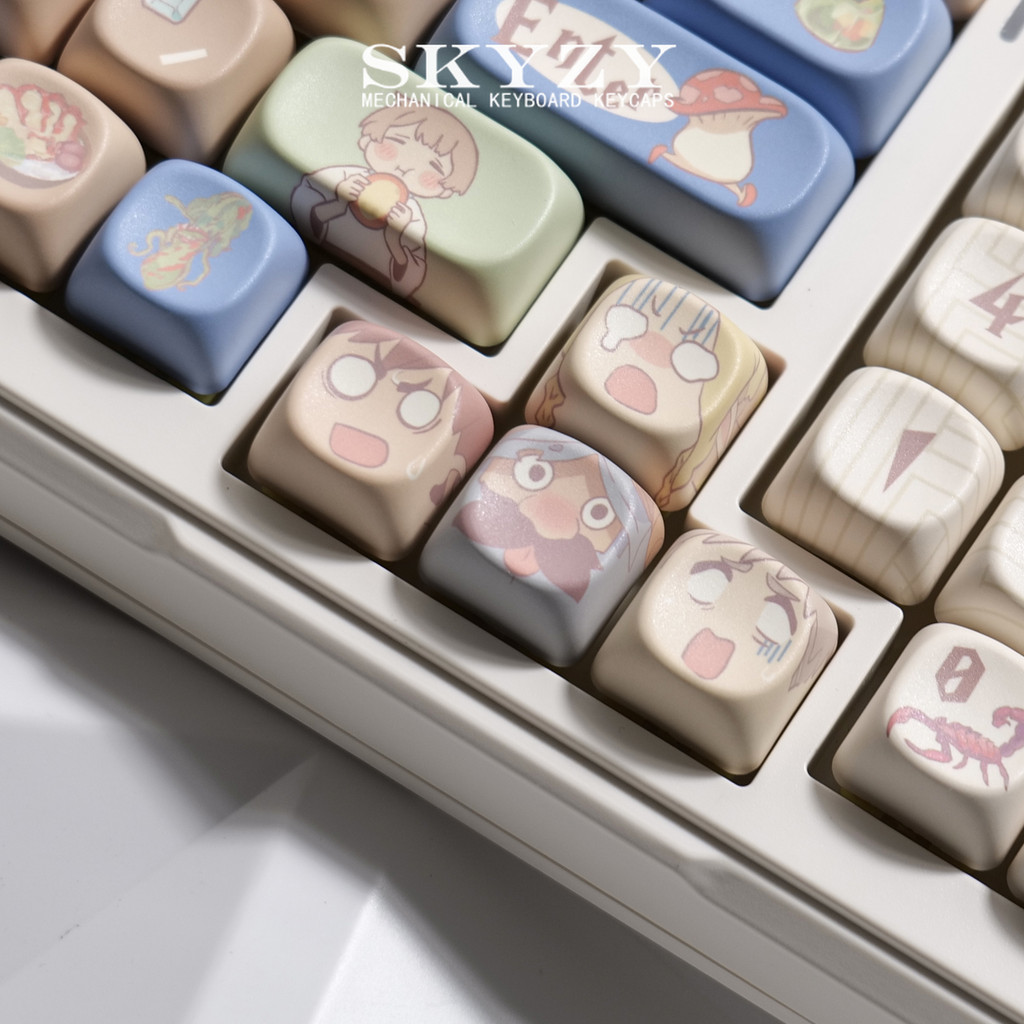 Delicious in Dungeon Keycaps Cherry Profile Anime Cartoon PBT Dye Sub ...