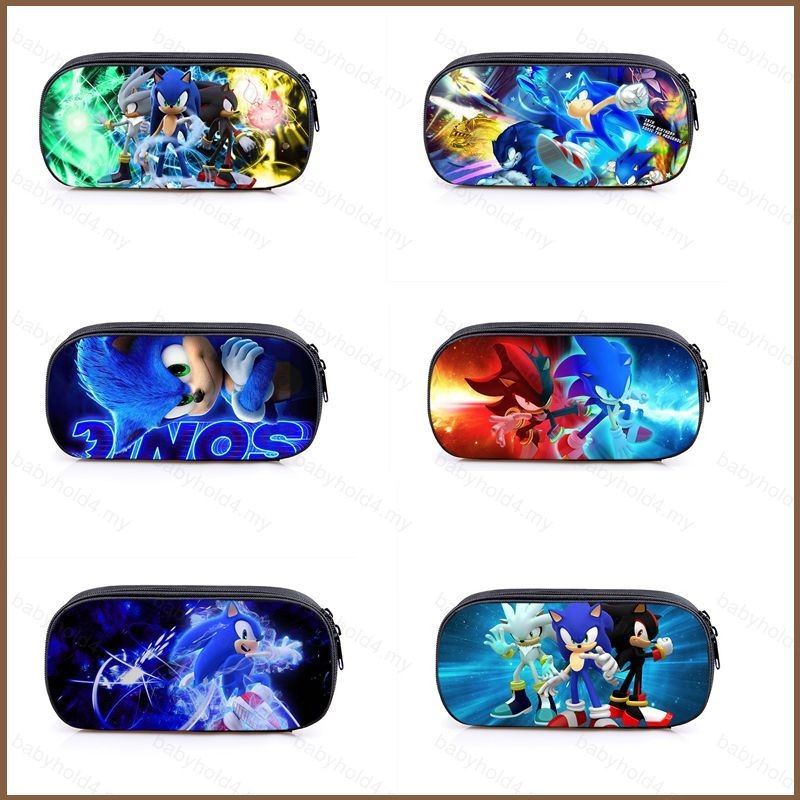 Gan Sonic the Hedgehog Pencil case Kids Cartoon Pen Bag Students Large ...