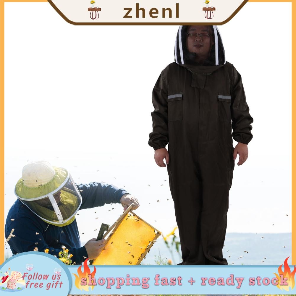 Zhenl Naroote Beekeeper Suit Full Body Protection All in One Bee for ...