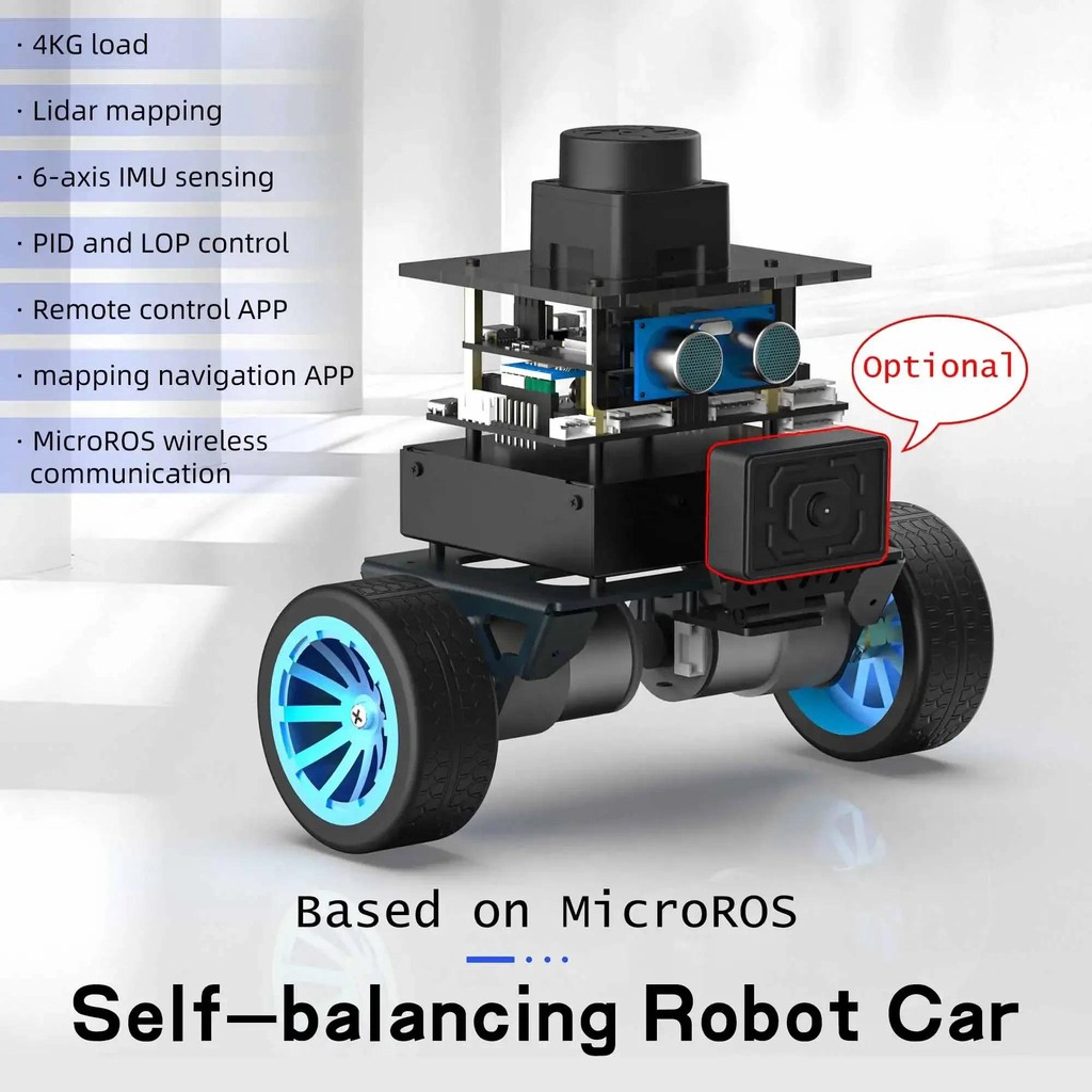 Yahboom MicroROS Self-Balancing Robot Car Kit With MPU6050 Lidar Ultrasonic Module ROS-HUMBLE ...