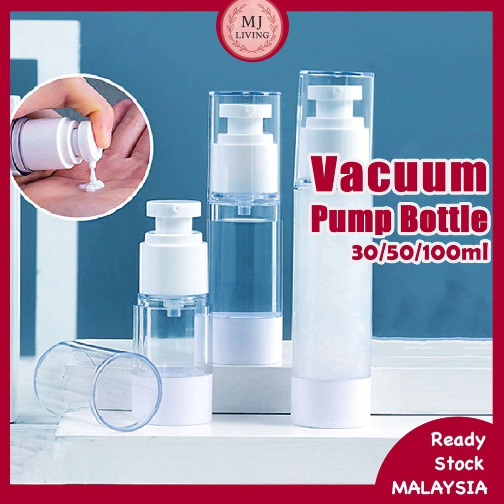 100ML Vacuum Pump Bottle Lotion Dispenser Refillable Airless Lotion ...