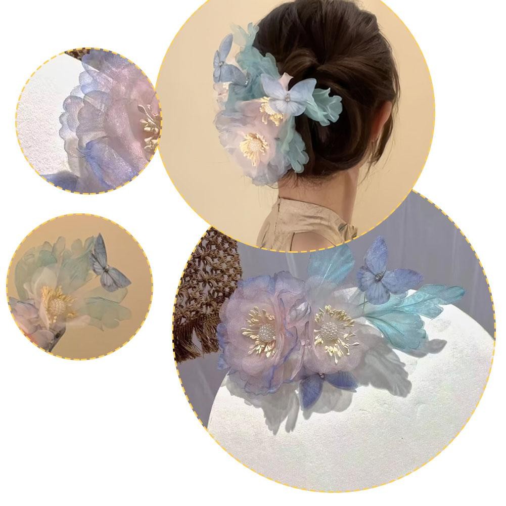 Super Fairy Flower Hair Clip Women Simple Fresh Style Clip Temperament ...