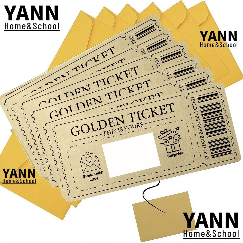 YANN Golden Ticket Scratch- Card, Scratch Ticket Raffle Gift Concert ...