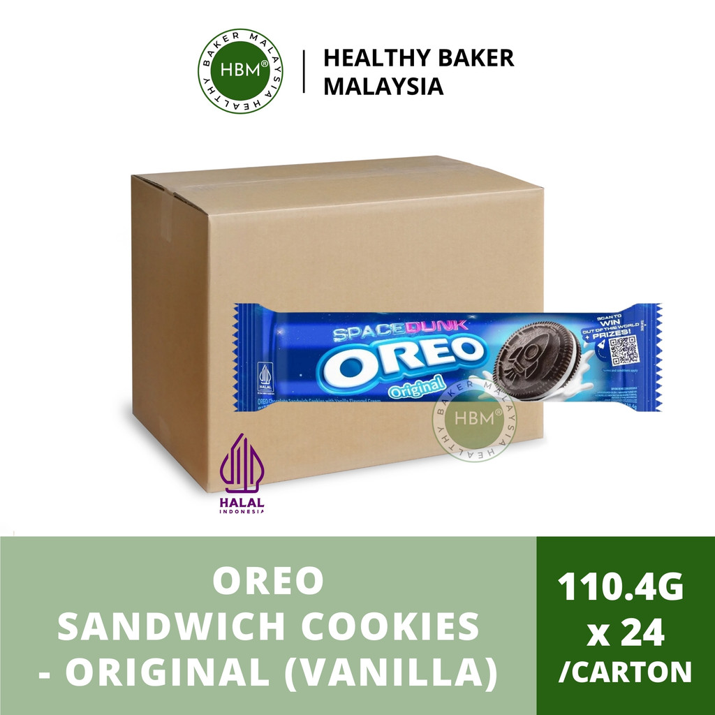 (Carton) Oreo Biscuit 110.4GM x 24 / Chocolate Sandwich Biscuit with ...