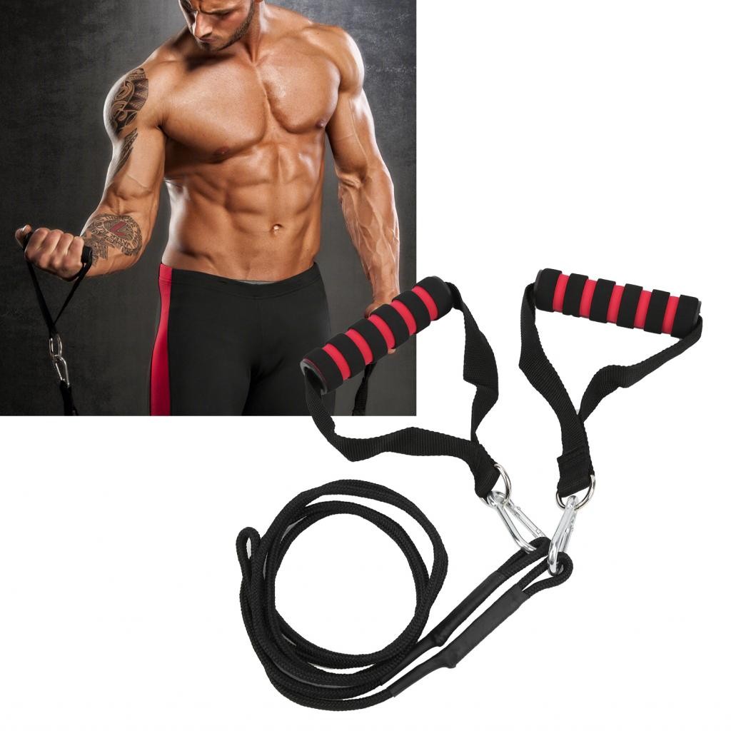 Grip Handle Triceps Rope Workout Strength Training Bar Indoor Sponge ...