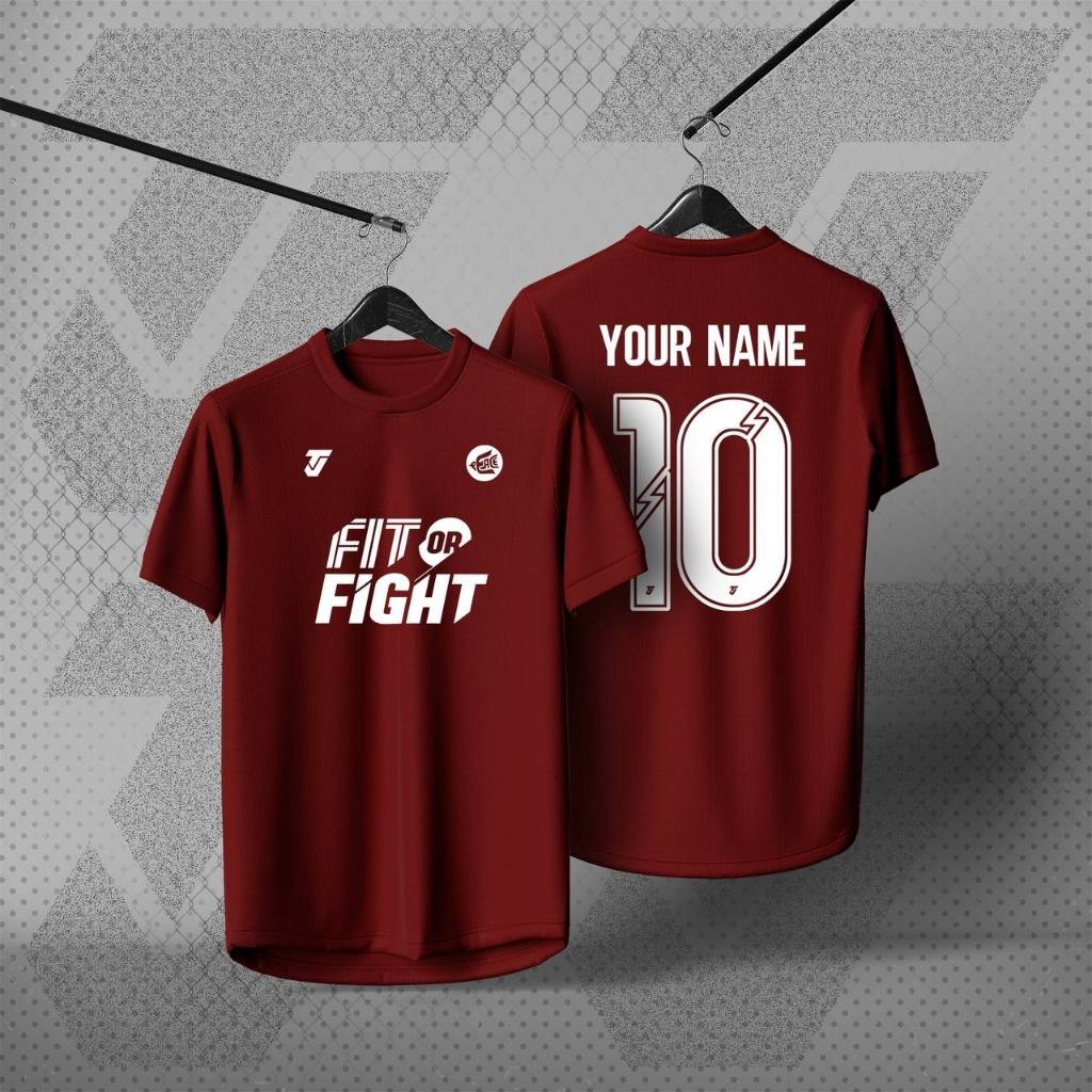 Jersi Custom TJFF Fit or Fight Custom Nama Nombor Unisex Size ...
