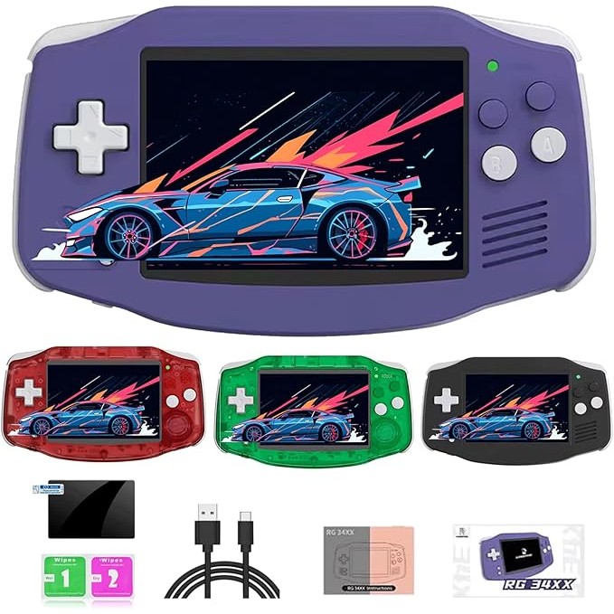 Anbernic RG34XX Retro Handheld Game Console Linux OS 3.4’’ IPS Screen ...