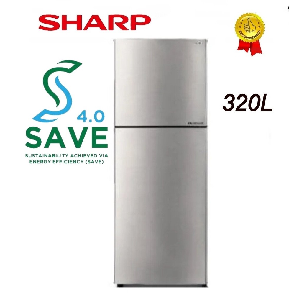 SEDA NUR PETRA Sharp SJ3222MSS 320L 2 Door J-Tech Inverter Refrigelator ...