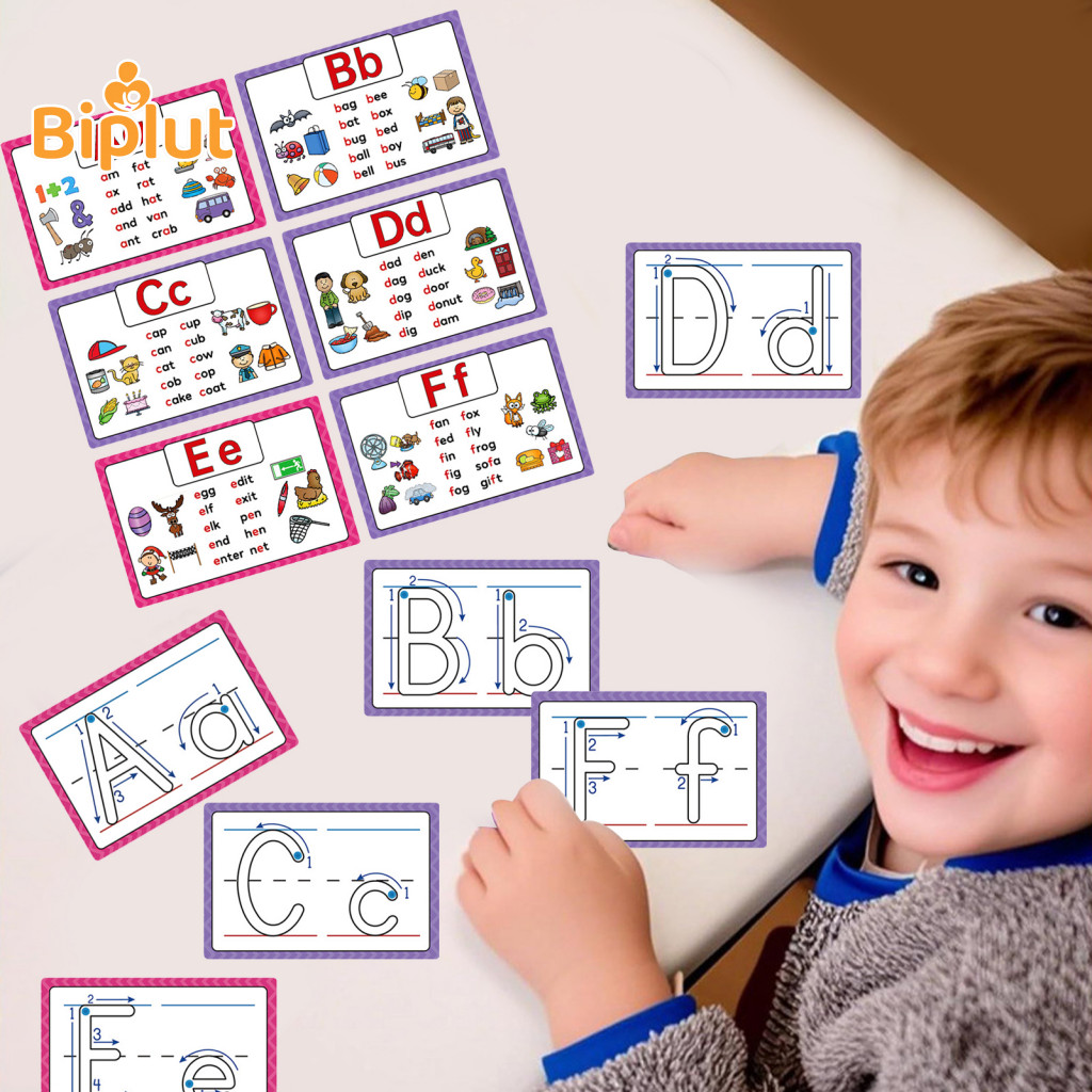 Kids Flash Cards Letters Tracing Practice Card Kids Alphabet Flash ...