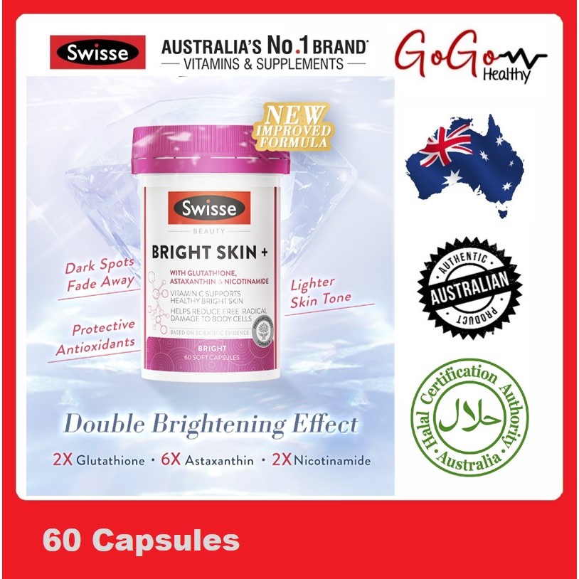 (Expiry AUG 2026) Swisse Beauty Bright Skin+ (60 capsules) | Shopee ...