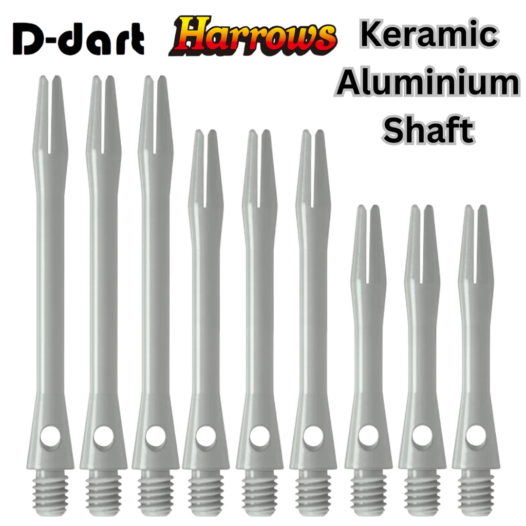HARROWS ALUMINIUM DARTS SHAFT - WHITE KERAMIC ALUMINIUM DART SHAFT/STEM ...