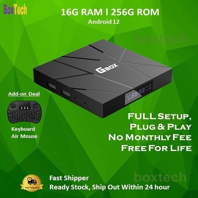 Original GBOX 16G RAM 256G ROM TVBox Media Box | Shopee Malaysia