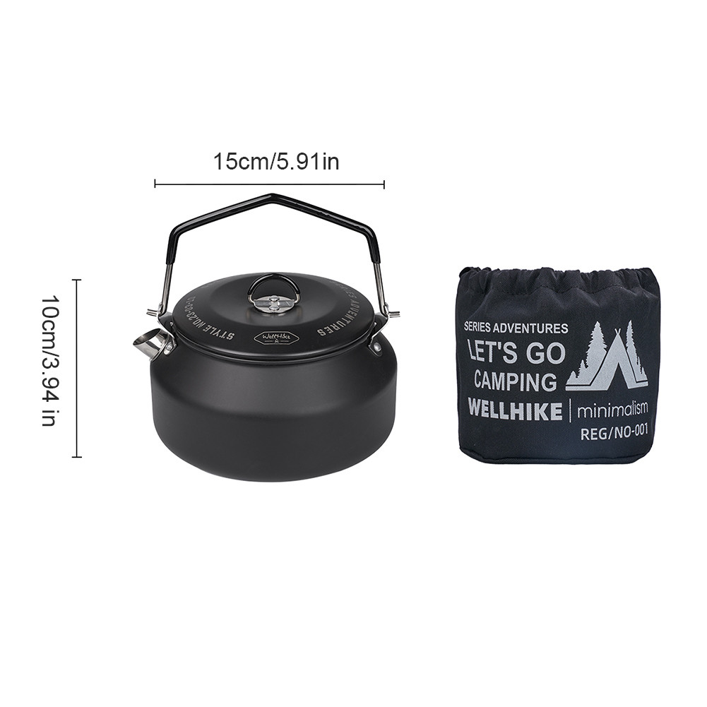{Warm} 1L Camping Water Kettle Outdoor Coffee Kettle Tableware Picnic ...