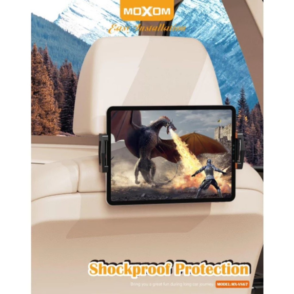 Rotatable Car Headrest Tablet & Phone Mount - Shockproof Adjustable ...