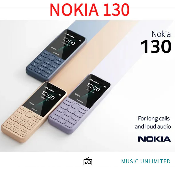 Nokia 130 Music Built-in Powerful Loud Speaker with Music Player and Wireless FM Radio | Shopee ...