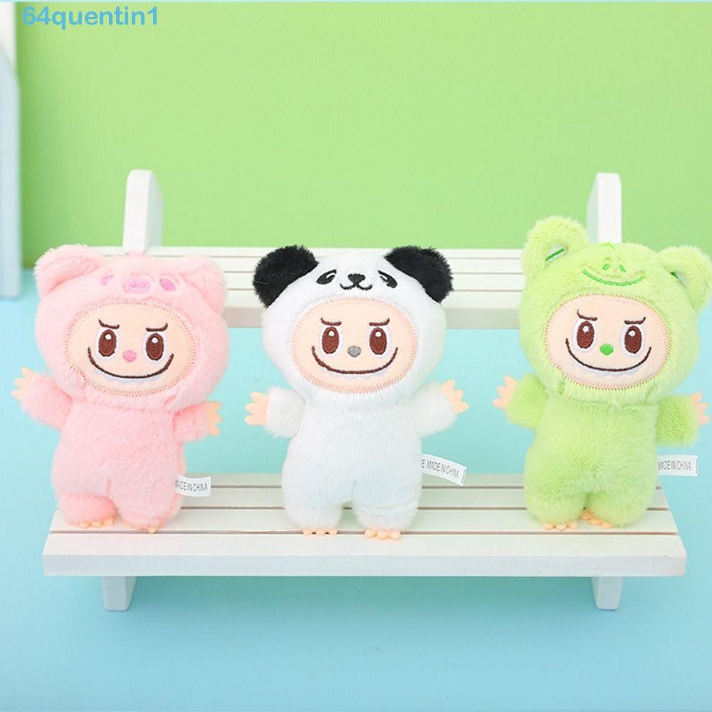 QUENTIN1 Labubu Plush Keychain, Anti-lost Fluffy Labubu Doll Keyring ...