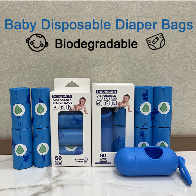 60 Count Disposable Diaper Sacks Lavender Scented Diaper Disposal bags ...