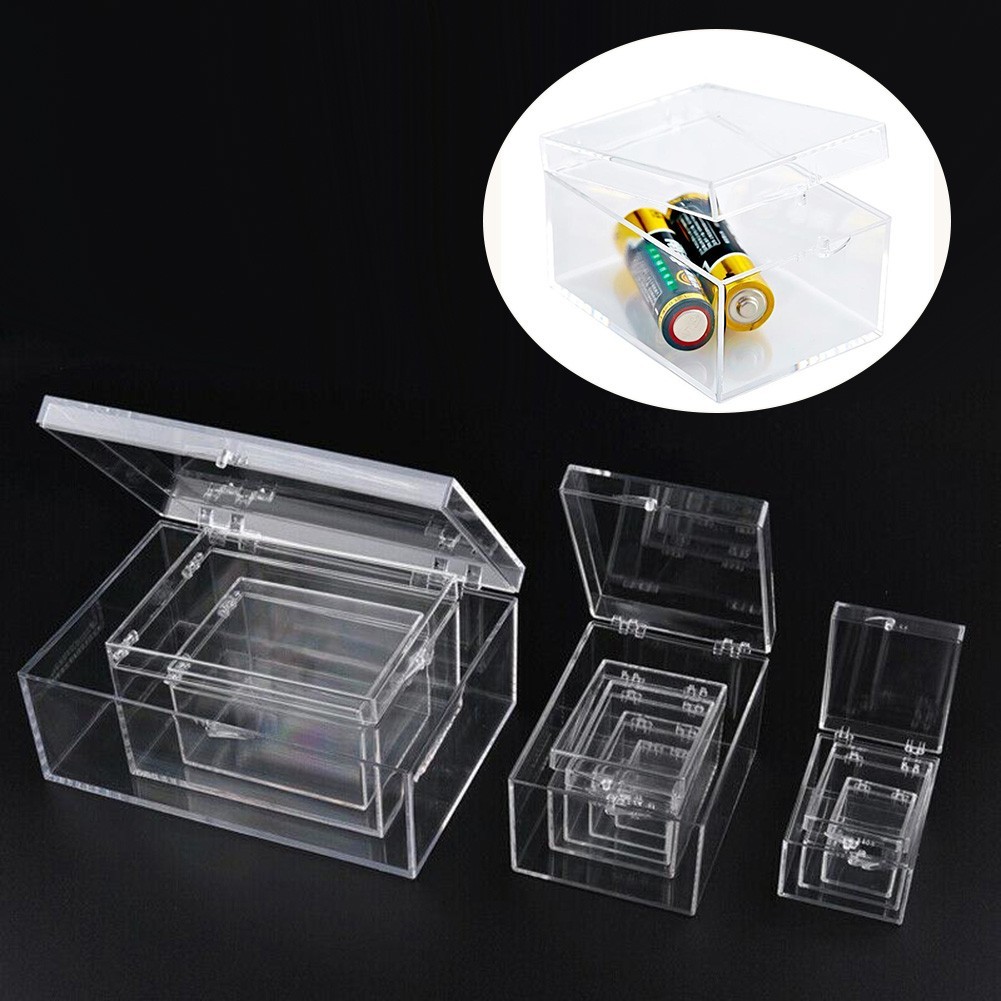 Clear Plastic Box Rectangular Insect Specimen Display Desktop Storage ...