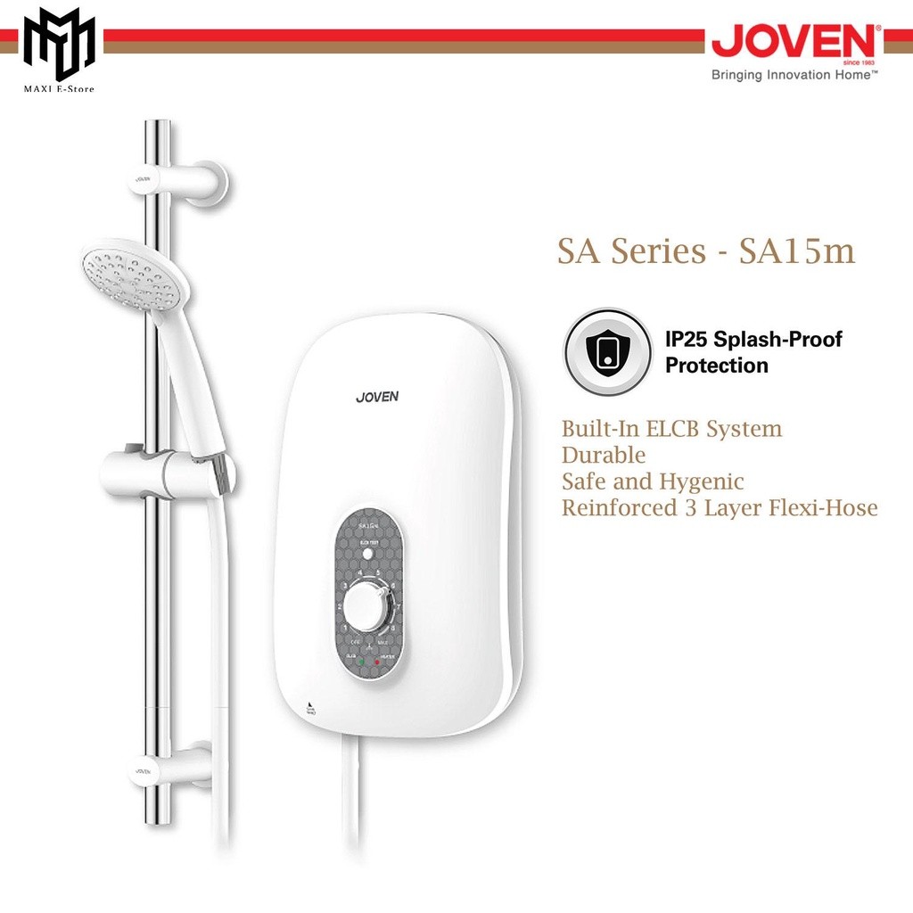 Joven Instant Water Heater Shower System (White) SA15M | Shopee Malaysia