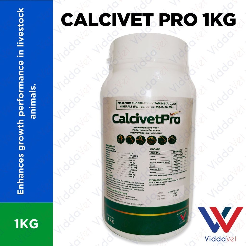 CALCIVET PRO 1KG Reduces Mortality Rates in Young Animals, Improves ...