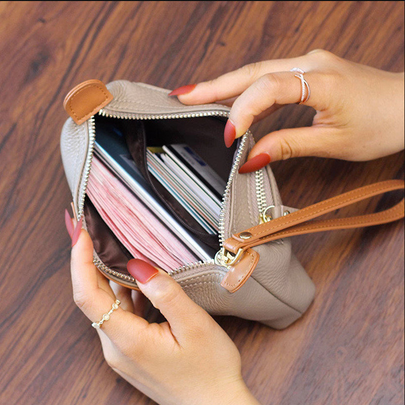 Genuine Genuine Leather Multifunctional Clutch: Can Hold Mobile Phones ...