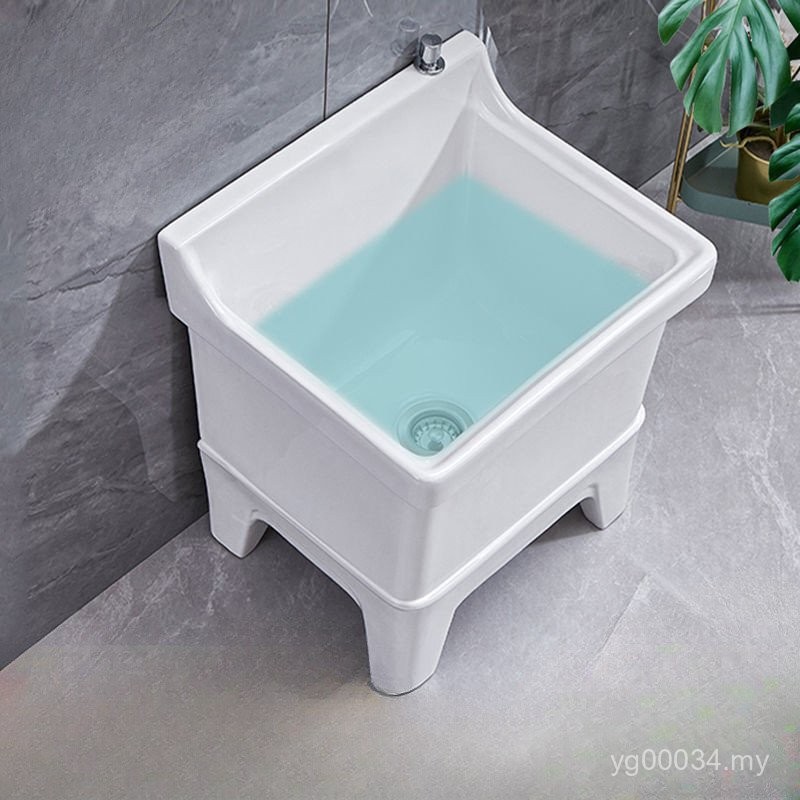 Balcony Automatic Sewer Small Mop Pool Floor Ceramic Mop Pool Basin ...