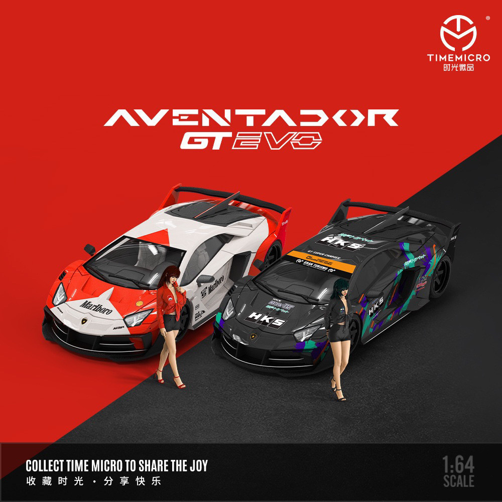 Time Micro 1: 64 Lamborghini GT EVO Marlboro HKS Alloy Car Model Die ...