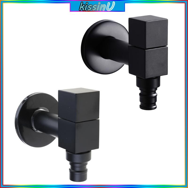 kiss Wall Mounted Single Cold Water Faucet Classic Black Washing ...