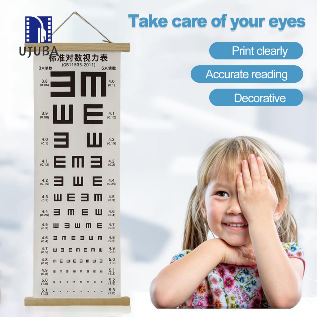 UJA- Lightweight Visual Acuity Chart Hospital Use Adults Kids Wall ...